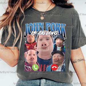 John Pork is Calling PNG, Viral Meme Digital Design, Funny Brainrot ...