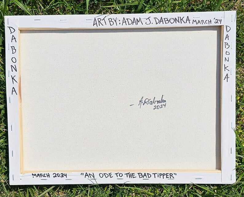 An Ode to the Bad Tipper, Graffiti Art, Krink K-60, by Adam J. Dabonka ...