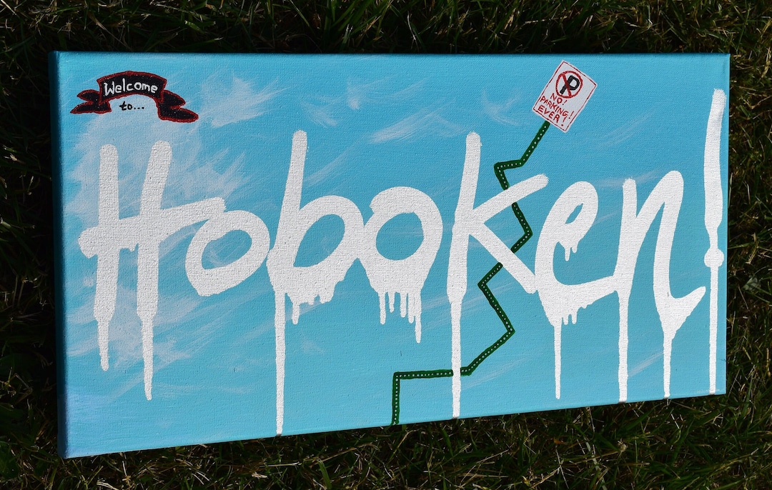 Welcome to Hoboken, Original Art, Graffiti Style, Spray Paint, Krink K ...