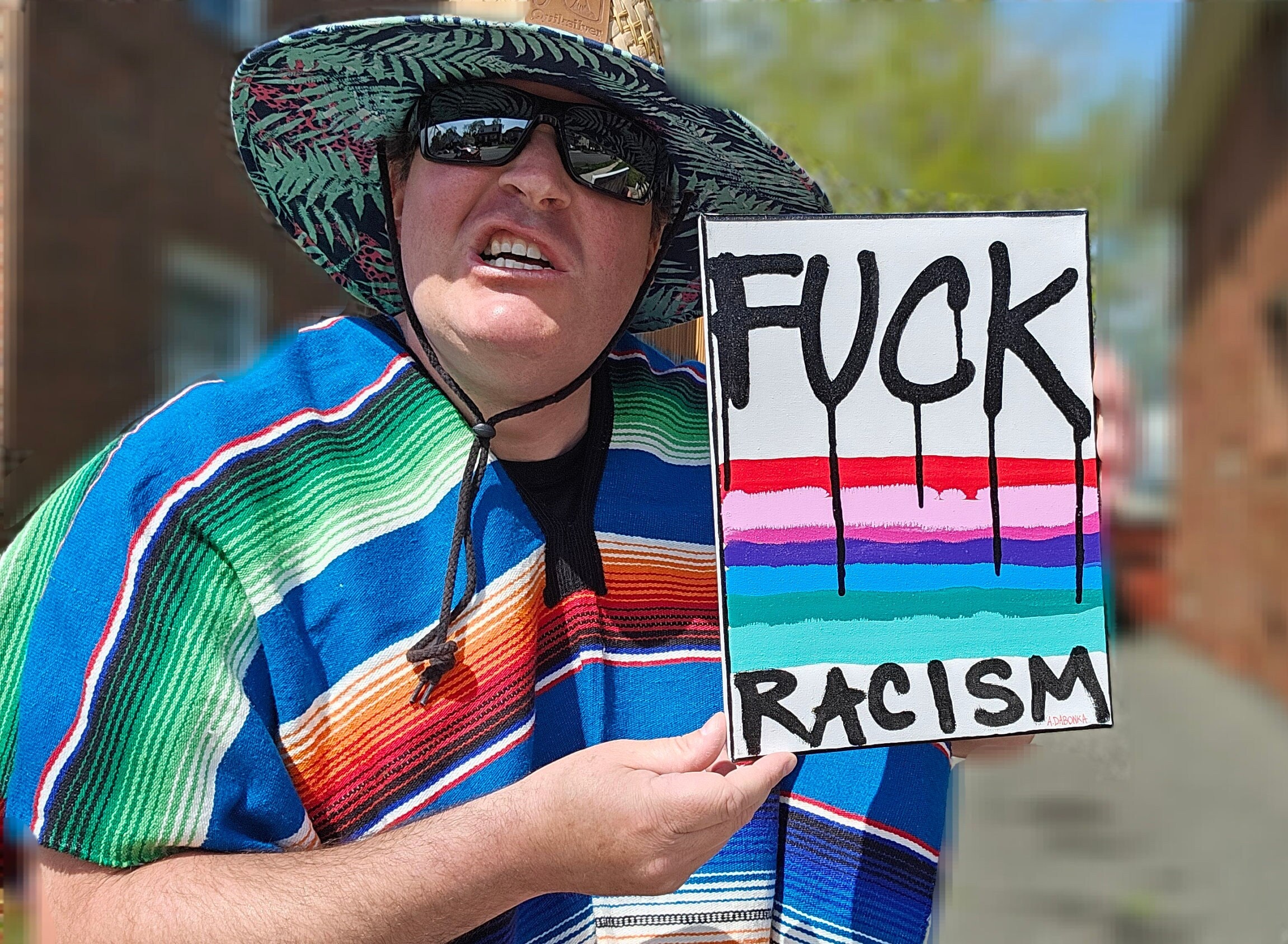 F RACISM, Original Art, NYC Graffiti Style, Spray Paint, Krink K-60, by ...