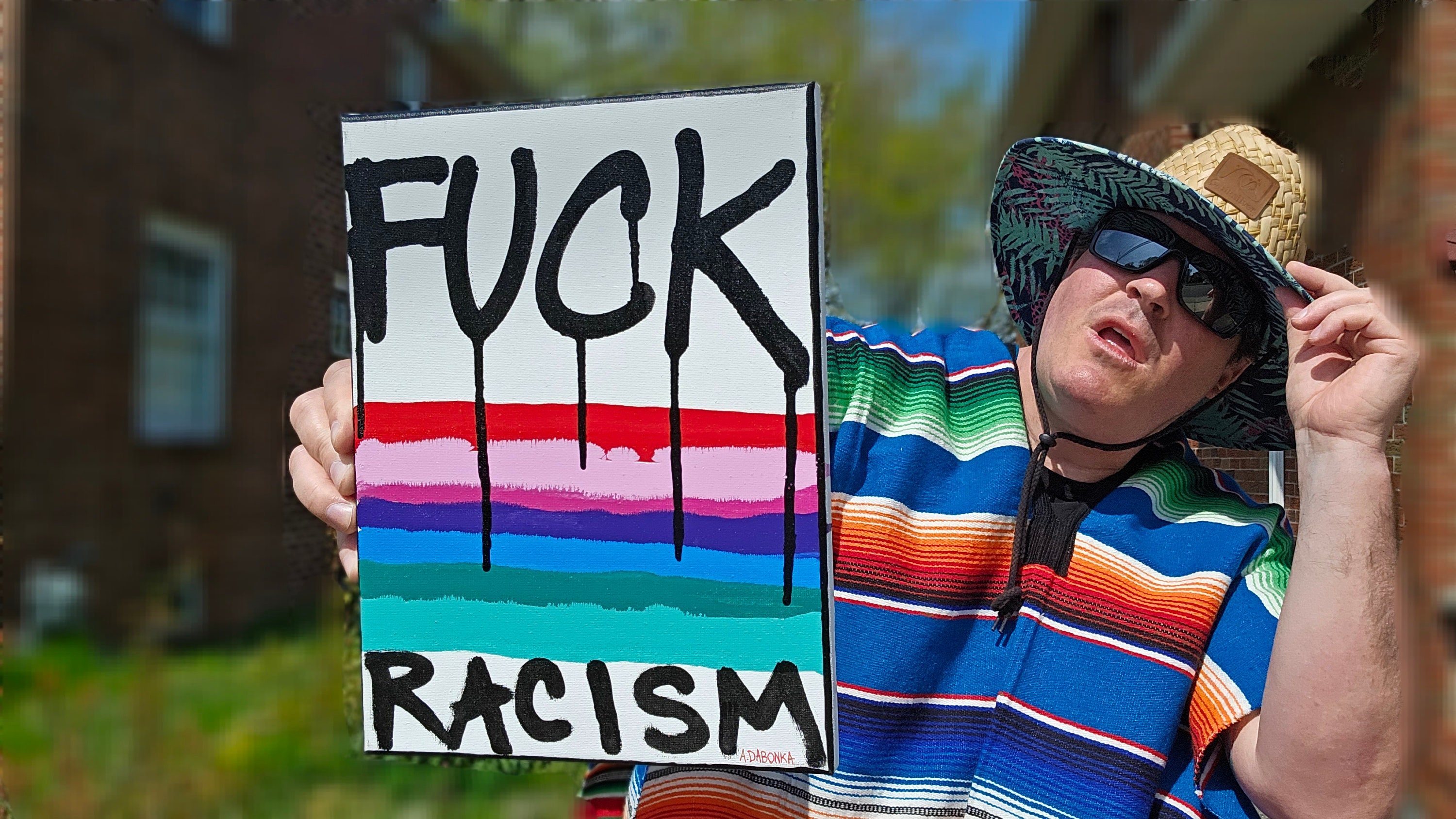 F RACISM, Original Art, NYC Graffiti Style, Spray Paint, Krink K-60, by ...