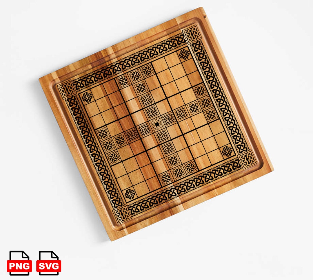 Viking Chess Celtic Knot hnefatafl Board Design SVG & PNG - Etsy