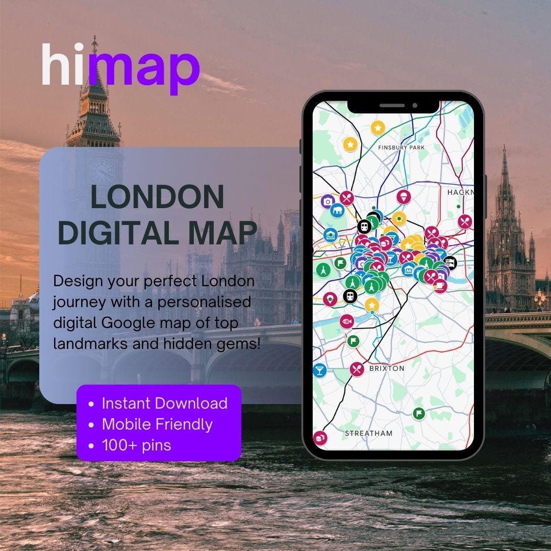 London Digital Google Map Ultimate London Travel Guide Sightseeing ...