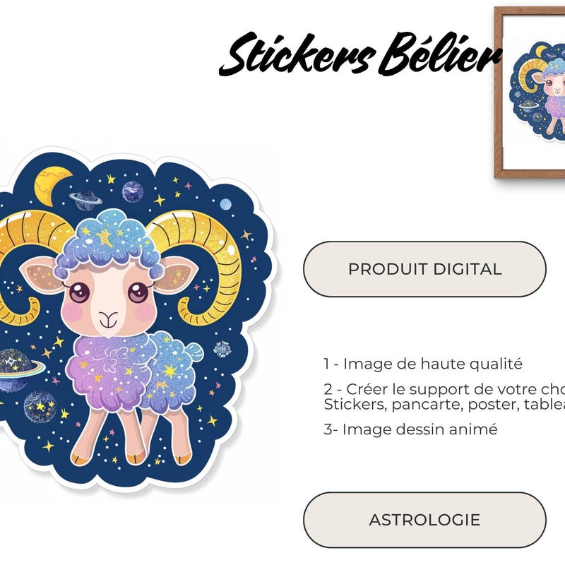 Aries Digital Stickers - Etsy