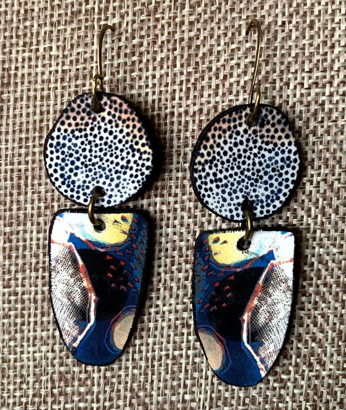 Abstract Colorful Recycled Plastic Earrings - Etsy UK