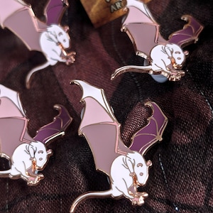 ENAMEL PIN Rats With Wings || 1.75" Hard Enamel and Rose Gold - Etsy