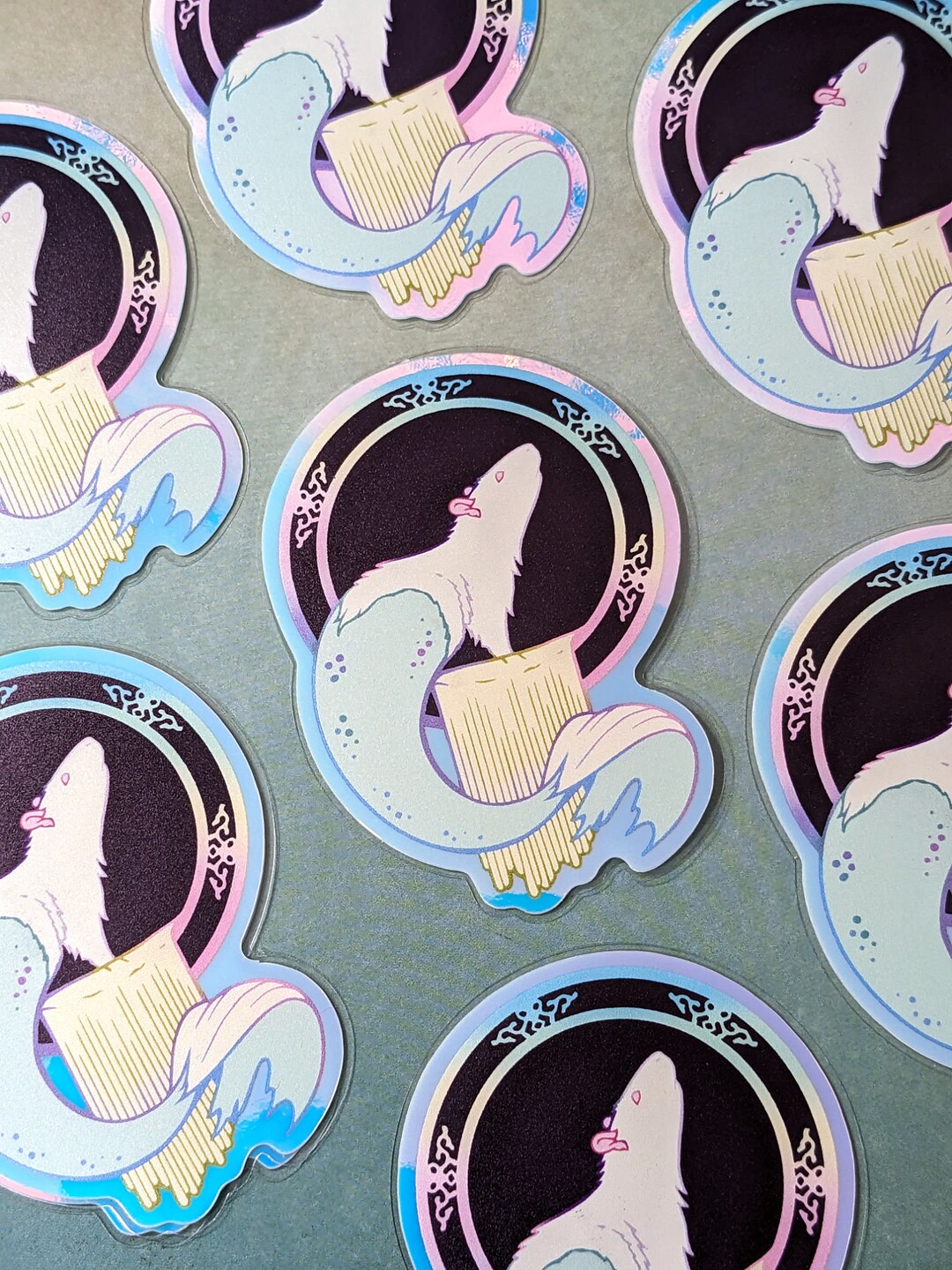 STICKER Rat Mermaid Holo Glow in the Dark || 3" Waterproof Vinyl - Etsy