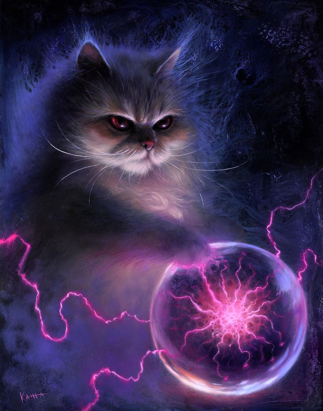 PRINT Plasma Cat || "a Hair Raising Discovery" || Fine Art Reproduction ...