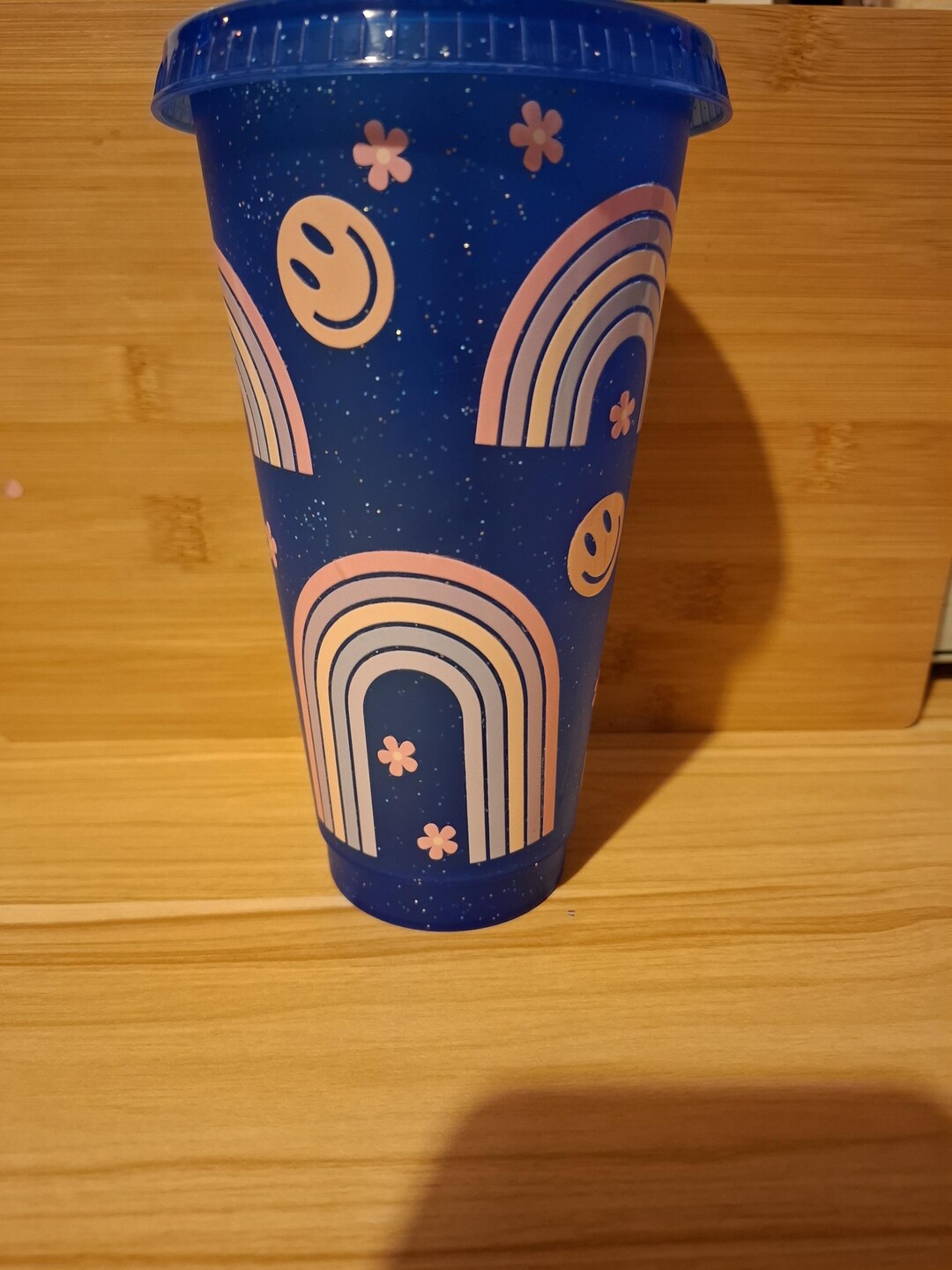 Blue Cold Cup Rainbows and Smiley Faces - Etsy