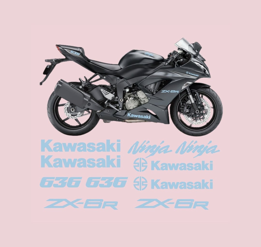 Kawasaki ZX6R 636 Decal Sticker Kit DIY Graphics Accents Colour Change ...