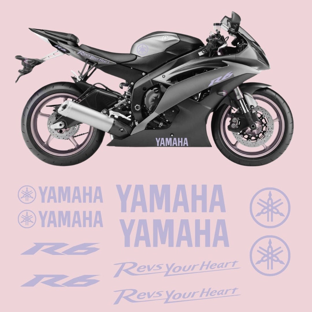 Yamaha R6 Decal Sticker Kit DIY Graphics Accents Colour Change Pink ...