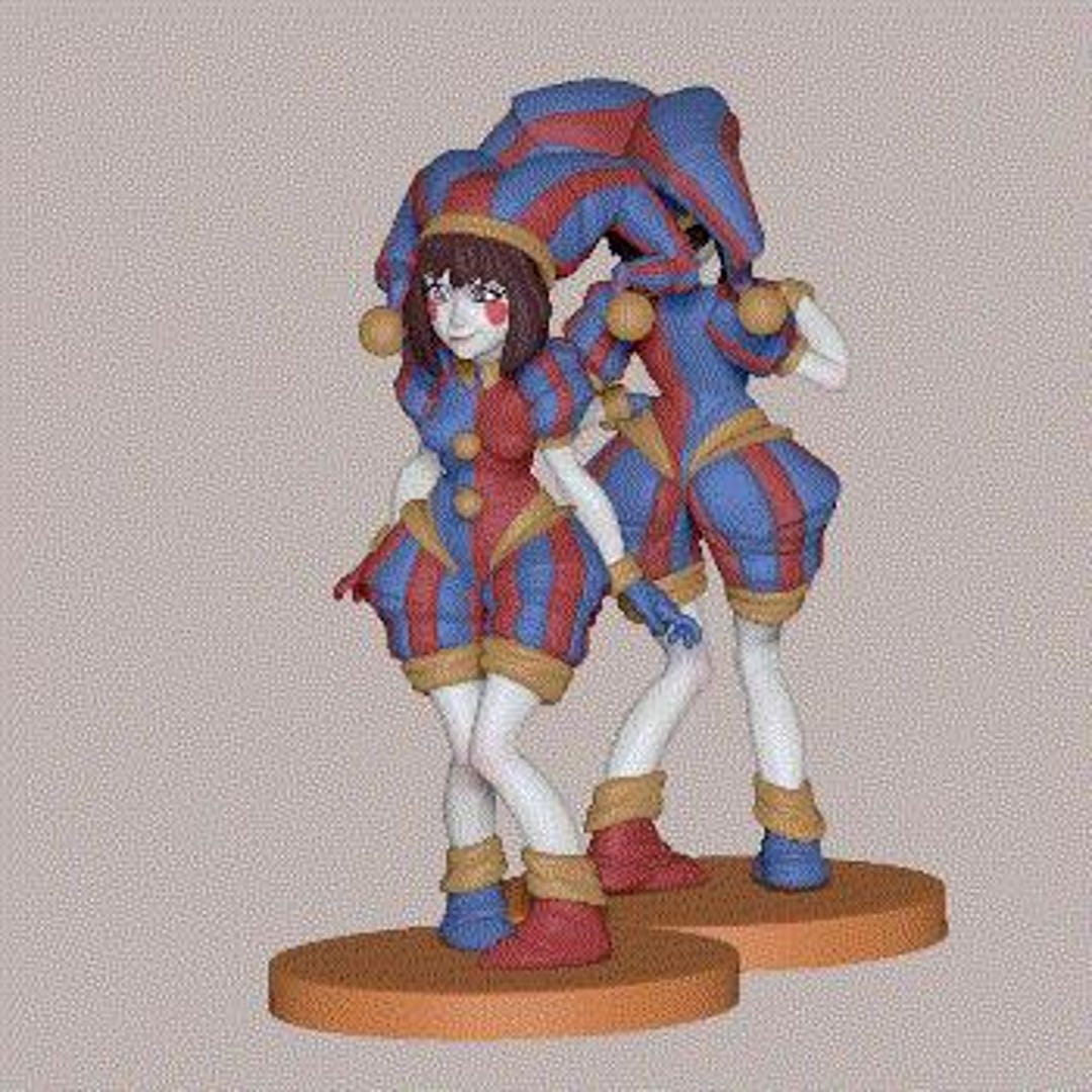Pomni Human From the Amazing Digital Circus 3d Printed Statue in Abs ...