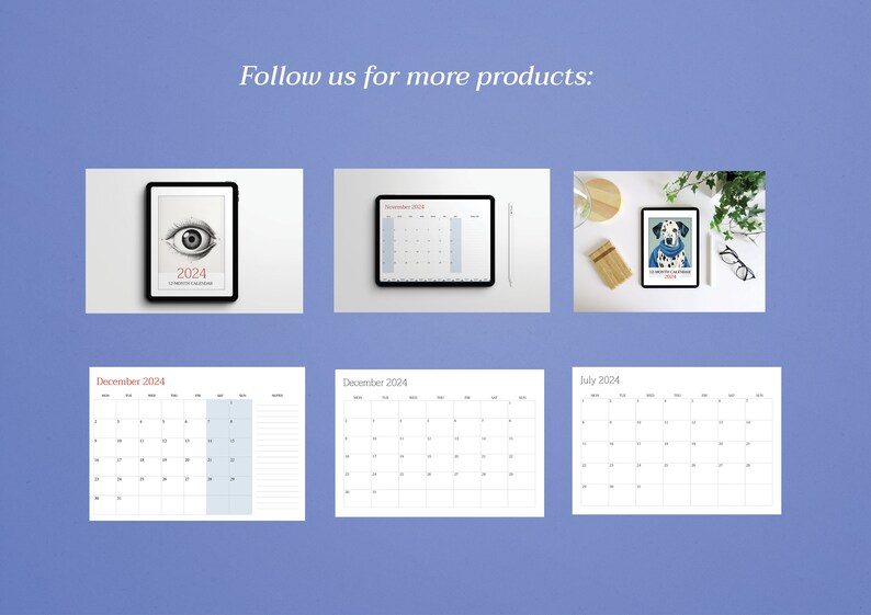 2024 Calendar Pdf Digital Planner 2024 Monthly Planner Minimalist ...