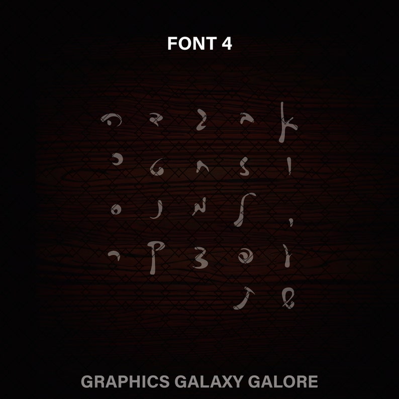 5 Style Fonts Hebrew Alphabet, INSTANT DOWNLOAD Printable Template ...