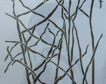 Tree branch stencil | Etsy