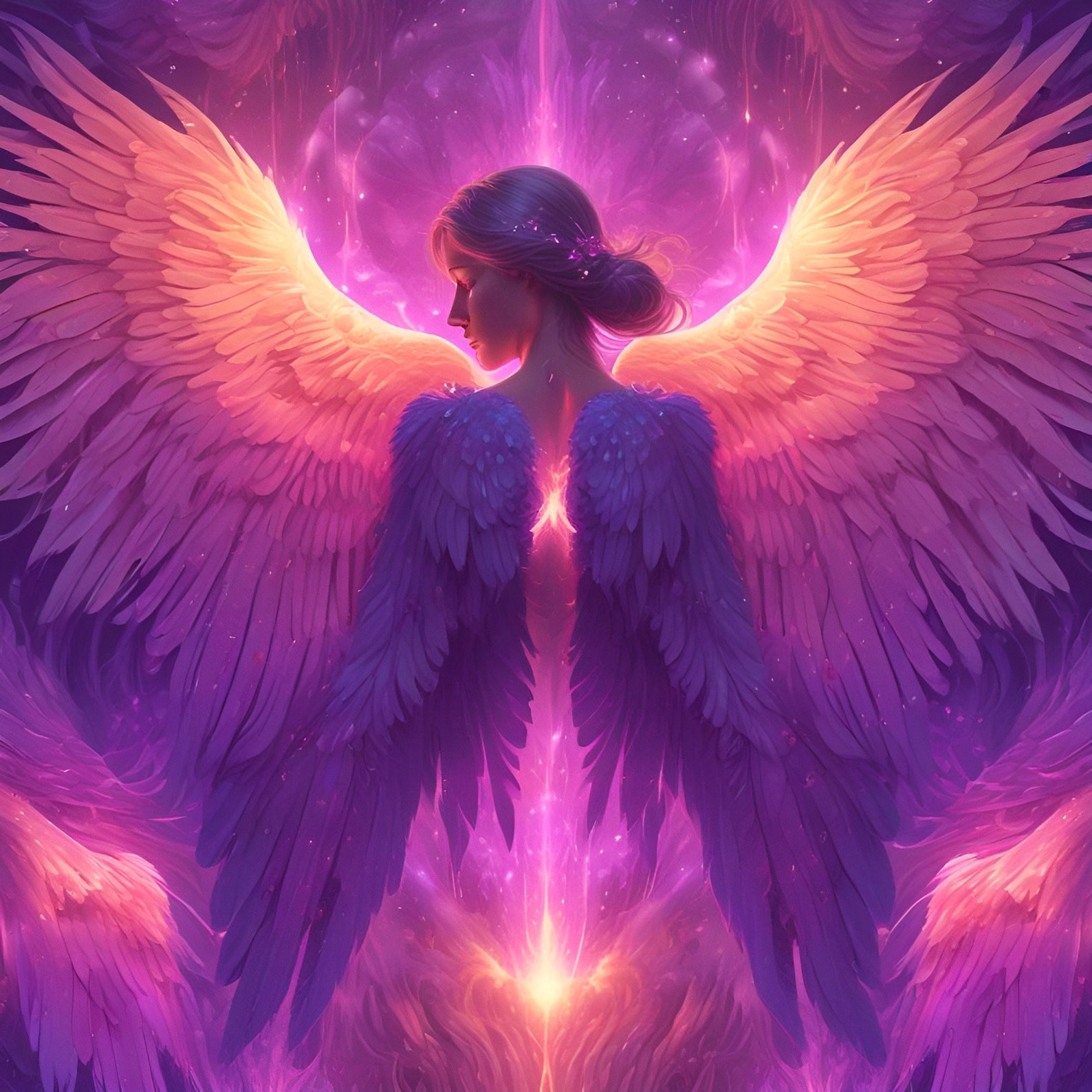 The Violet Flame of St Germain Canvas Print 40x60cmx3cm Ready to Hang ...