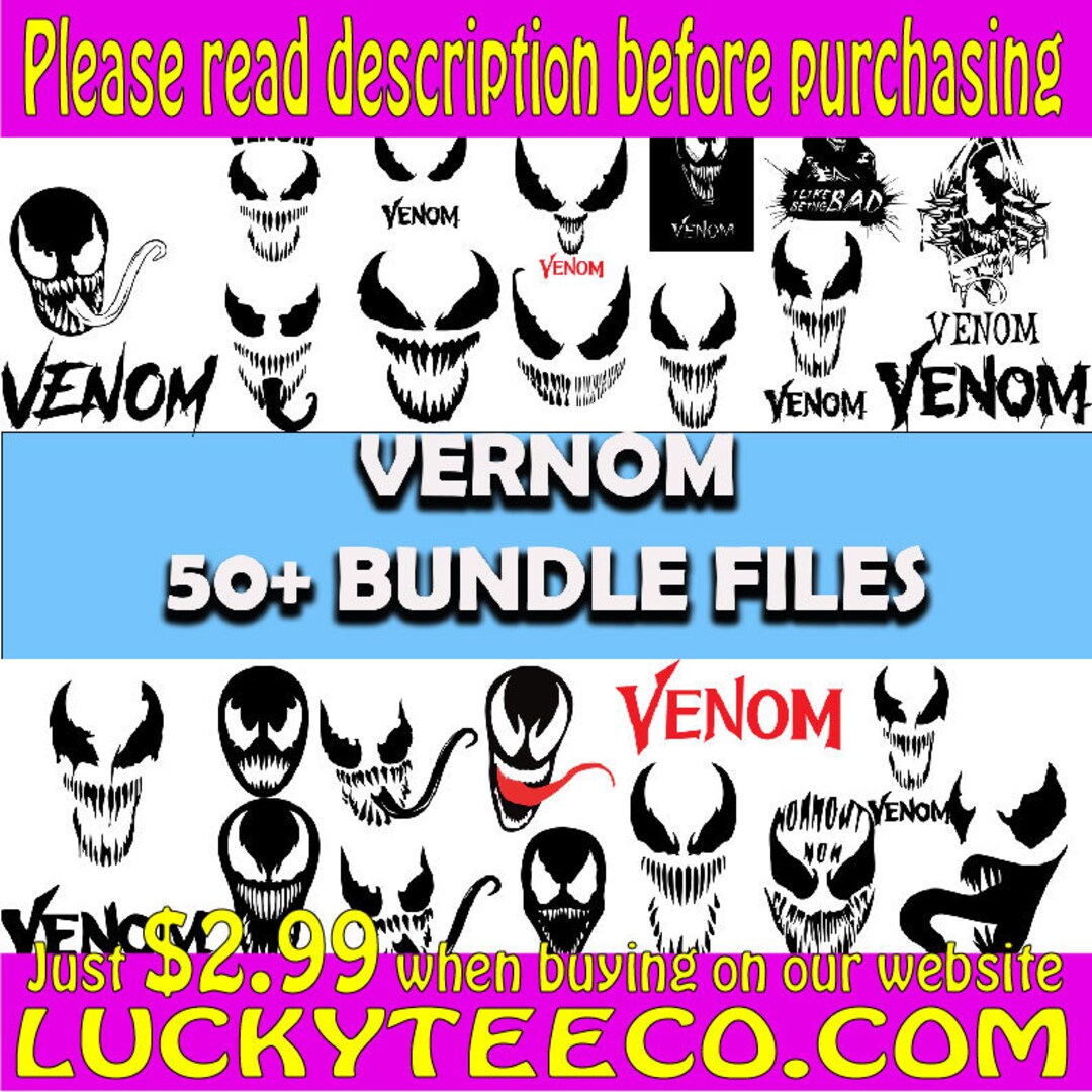 Venom SVG, Cut File Cricut, Svg Bundle, Venom Printable Vector Designs ...