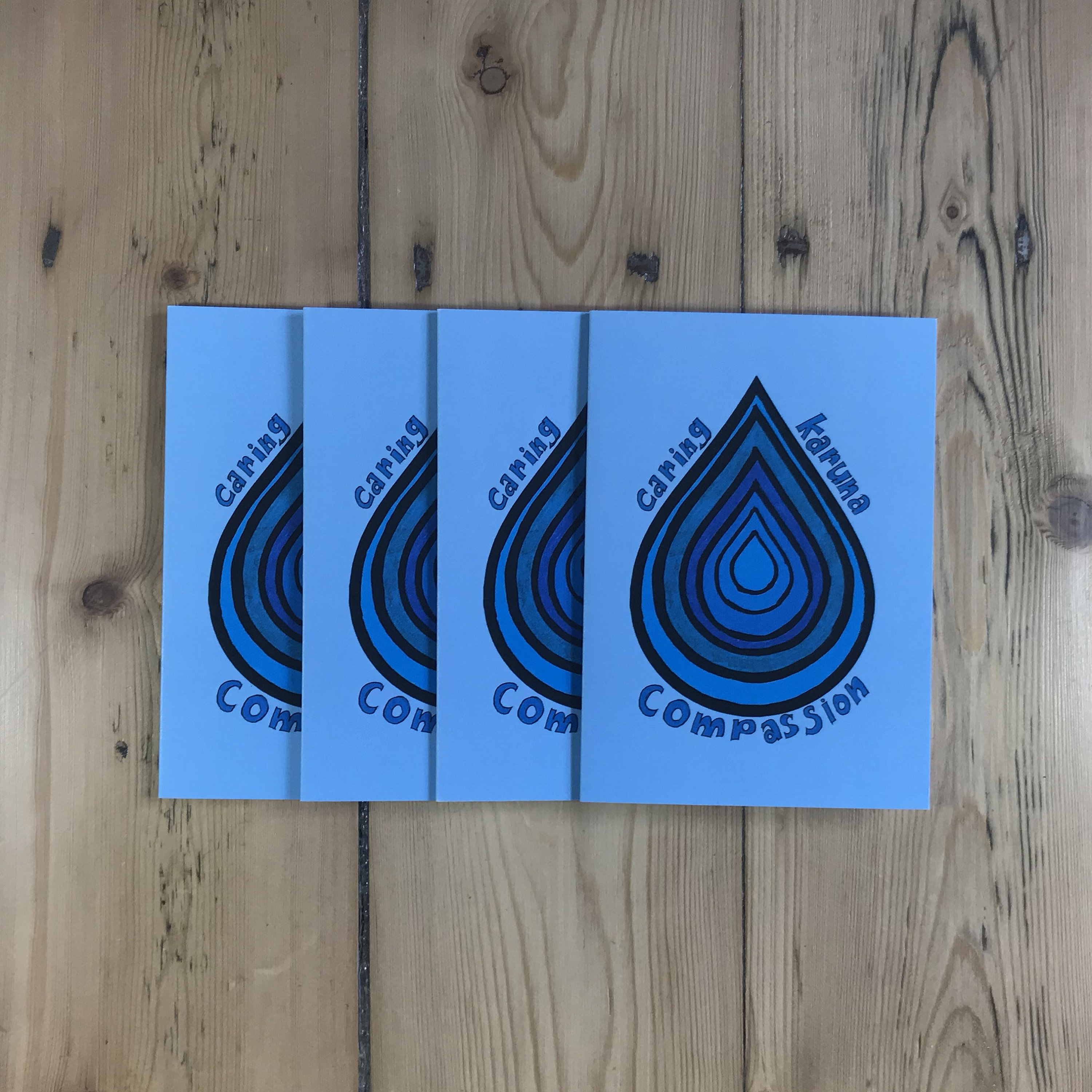 Karuna Compassion Greeting Cards (pack of 4) - Etsy UK