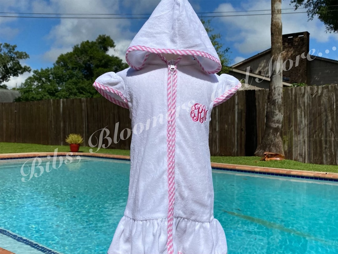 Girls Swim Cover up With Name or Monogram, Personalized Swim Cover ...