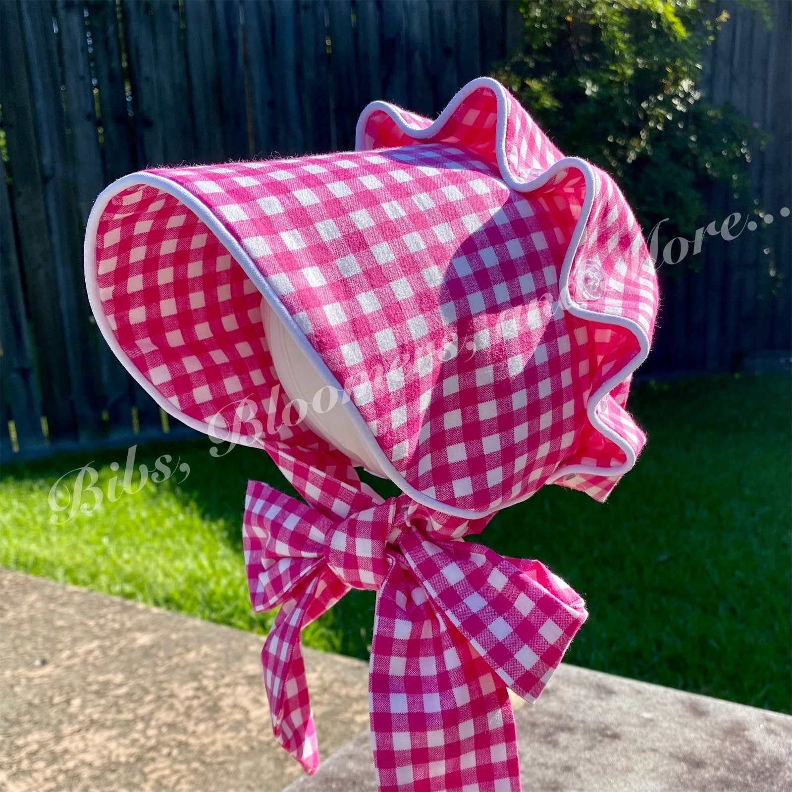 Button Baby Bonnet With Monogram - Etsy