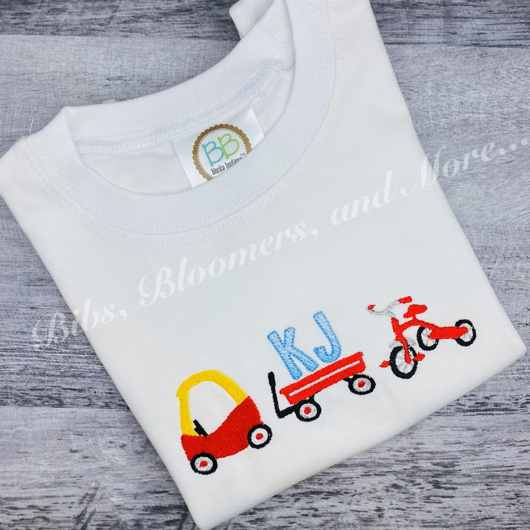 Riding Toys Embroidered T-shirt - Etsy