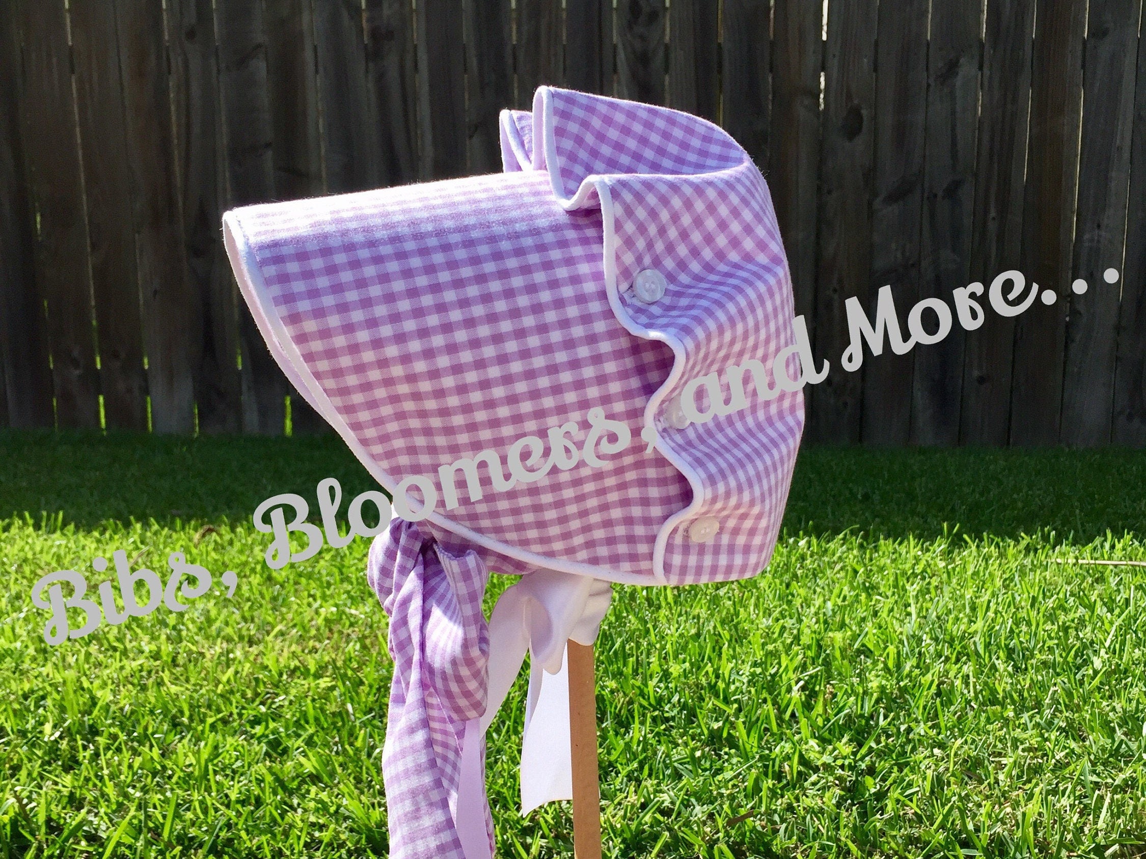 Button Baby Bonnet With Monogram - Etsy
