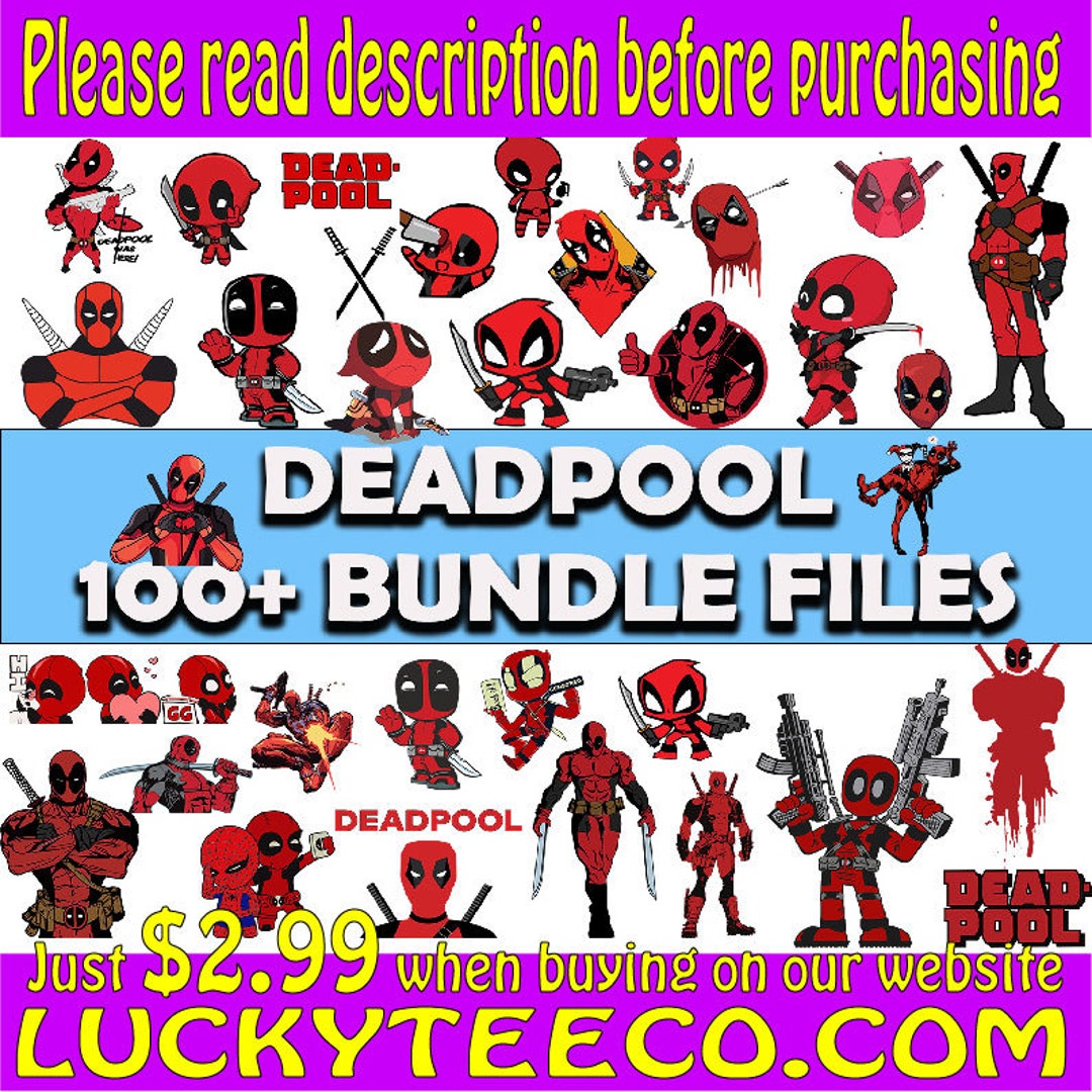 100 Dead Pool SVG-PNG-PDF Files Bundle, Deadpoool Svg Bundle, Deadpool ...
