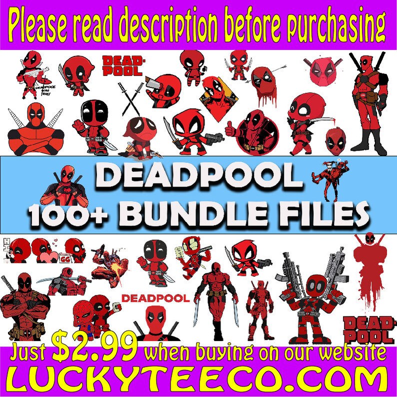 100 Dead Pool SVG-PNG-PDF Files Bundle, Deadpoool Svg Bundle, Deadpool ...