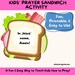 Kids’ Prayer Sandwich Activity | Christian Prayer Printable | Fun ...