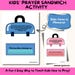 Kids’ Prayer Sandwich Activity | Christian Prayer Printable | Fun ...