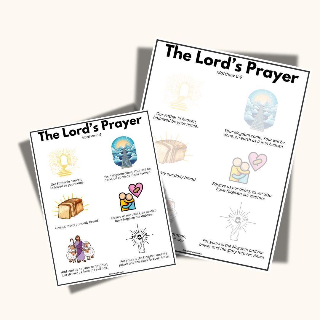 The Lord's Prayer, Bible Activity, Sunday School Activities, Bible ...