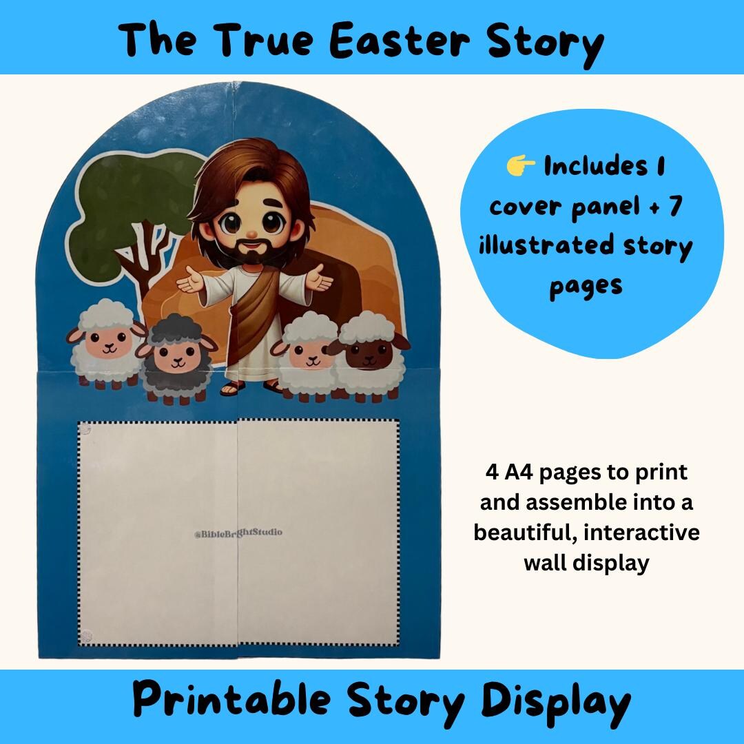 The True Easter Story Printable Banner | Christian Resurrection Easter ...