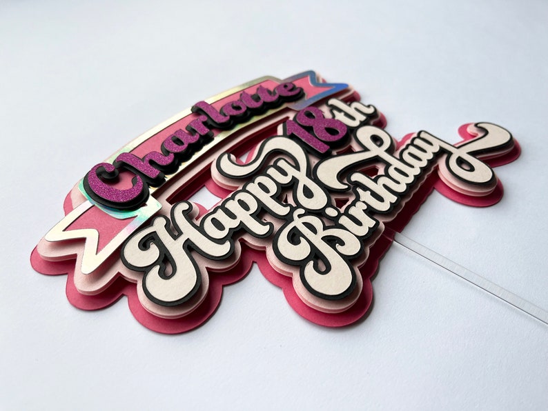 Custom 18th Birthday Cake Topper for Woman Cake Topper for Man ...