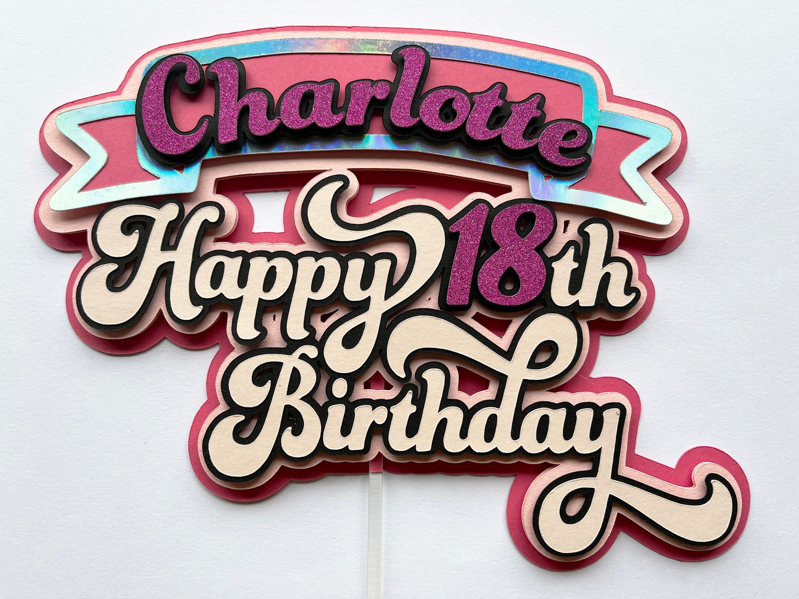 Custom 18th Birthday Cake Topper for Woman Cake Topper for Man ...