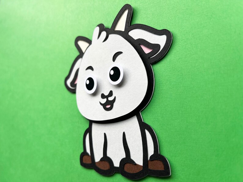 Handmade Cute Goat Layered Papercraft Decor Farm Animal for Kid Room ...