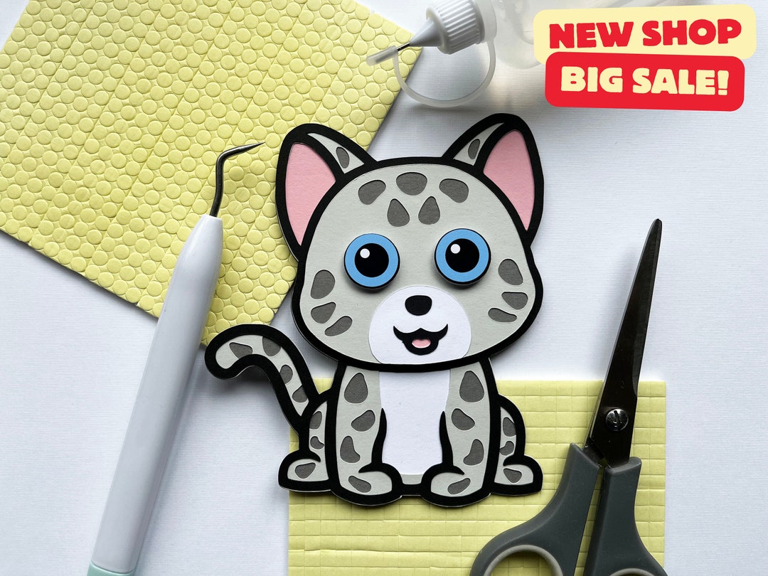 3D Papercraft Layered Snow Leopard Party Decoration Supply Leopard Snow ...