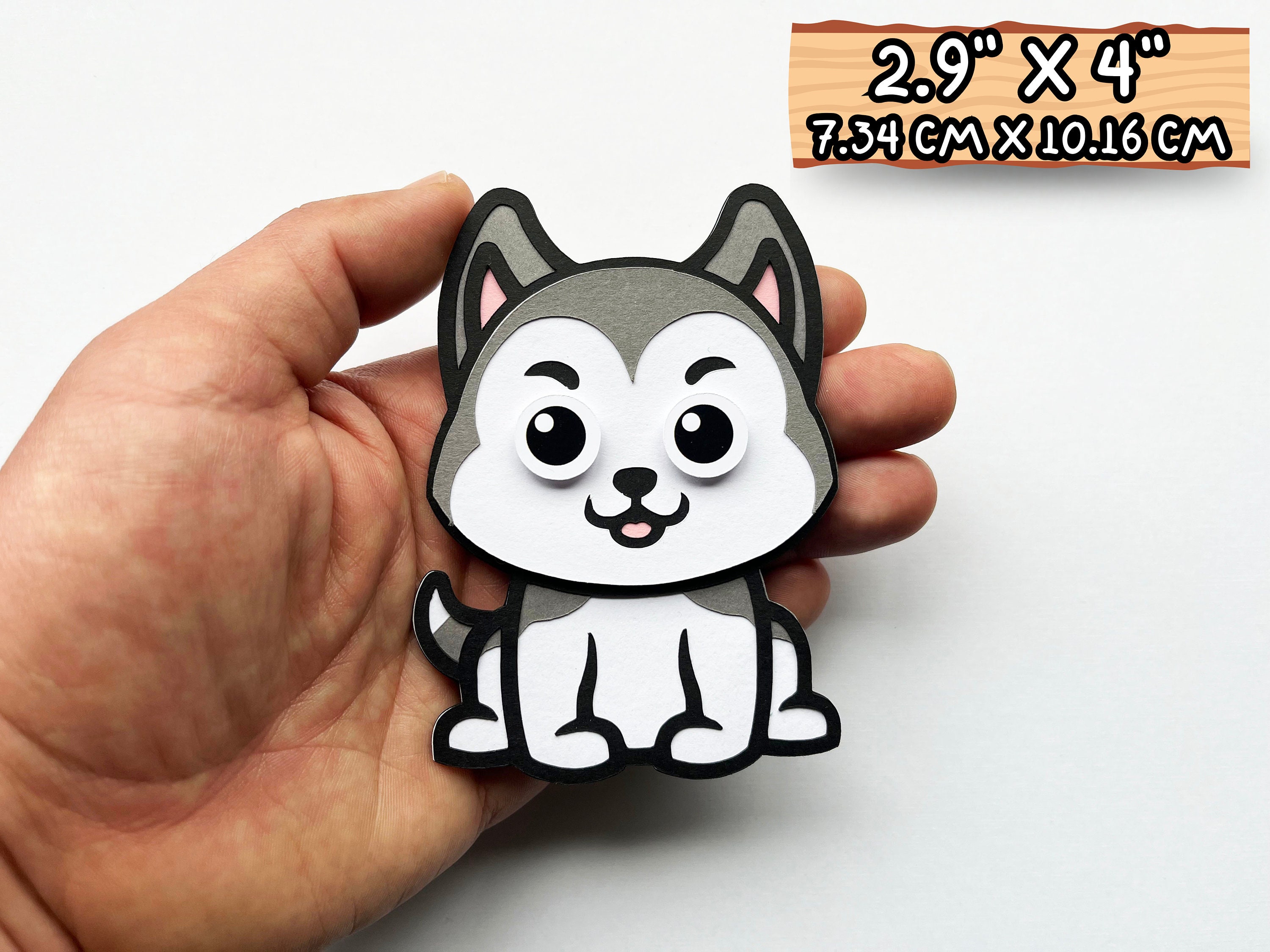 Cute Wolf Paper Craft for Kid Birthday Party Decoration Embellishment ...