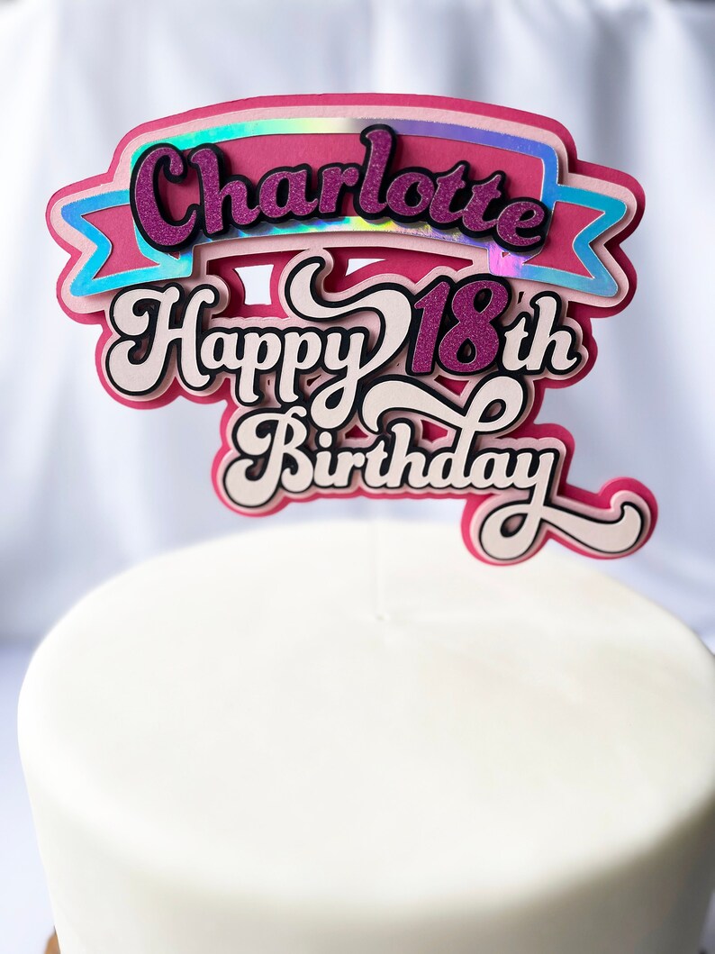 Custom 18th Birthday Cake Topper for Woman Cake Topper for Man ...