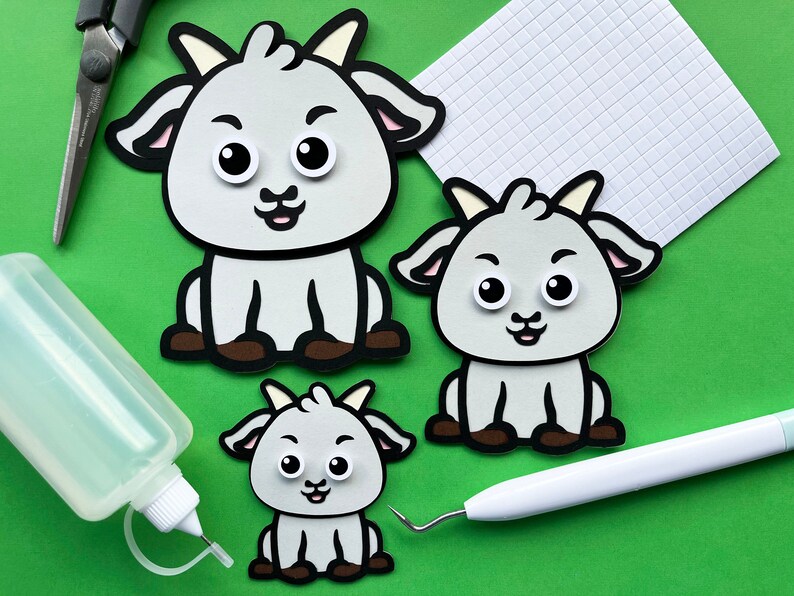 Handmade Cute Goat Layered Papercraft Decor Farm Animal for Kid Room ...
