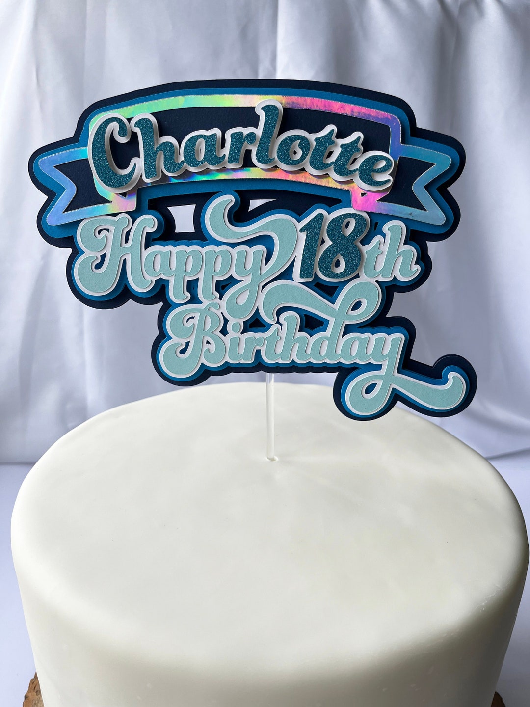 Custom 18th Birthday Cake Topper for Woman Cake Topper for Man ...