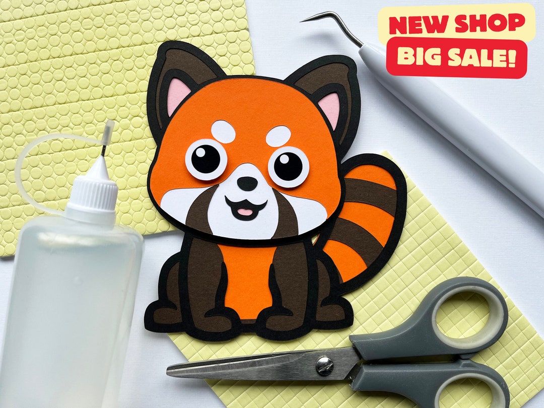 Red Panda Paper Craft Baby Room Decoration Embellishment Supply Cute ...