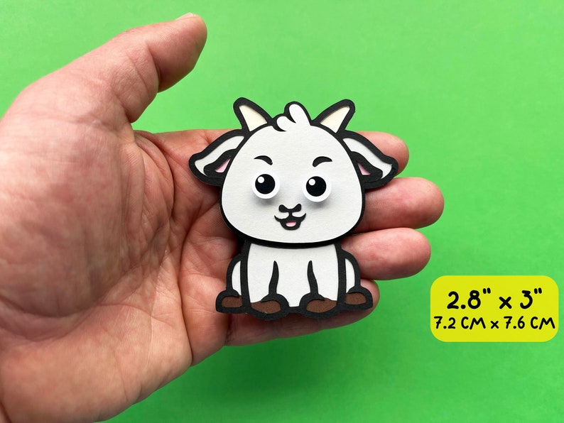 Handmade Cute Goat Layered Papercraft Decor Farm Animal for Kid Room ...