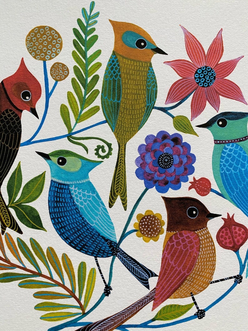 Bird Circle - Etsy