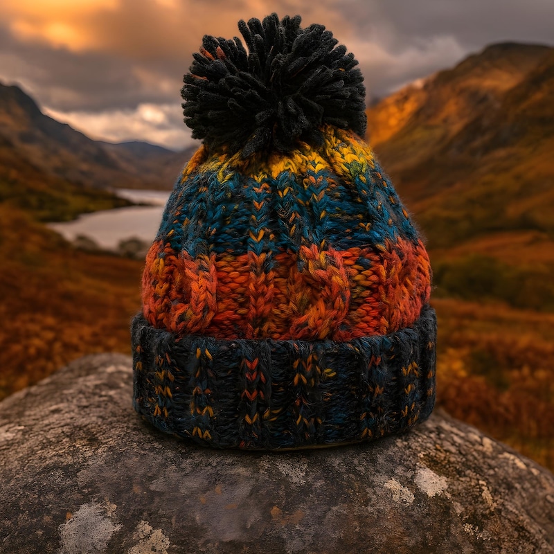 Trapper Hat With Pom Pom - Etsy UK