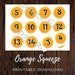 Printable Dates, Day of the Week Numbers, Calendar Dates, Orange Slices ...