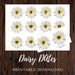 Printable Dates, Day of the Week Numbers, Calendar Dates, Daisy Flower ...