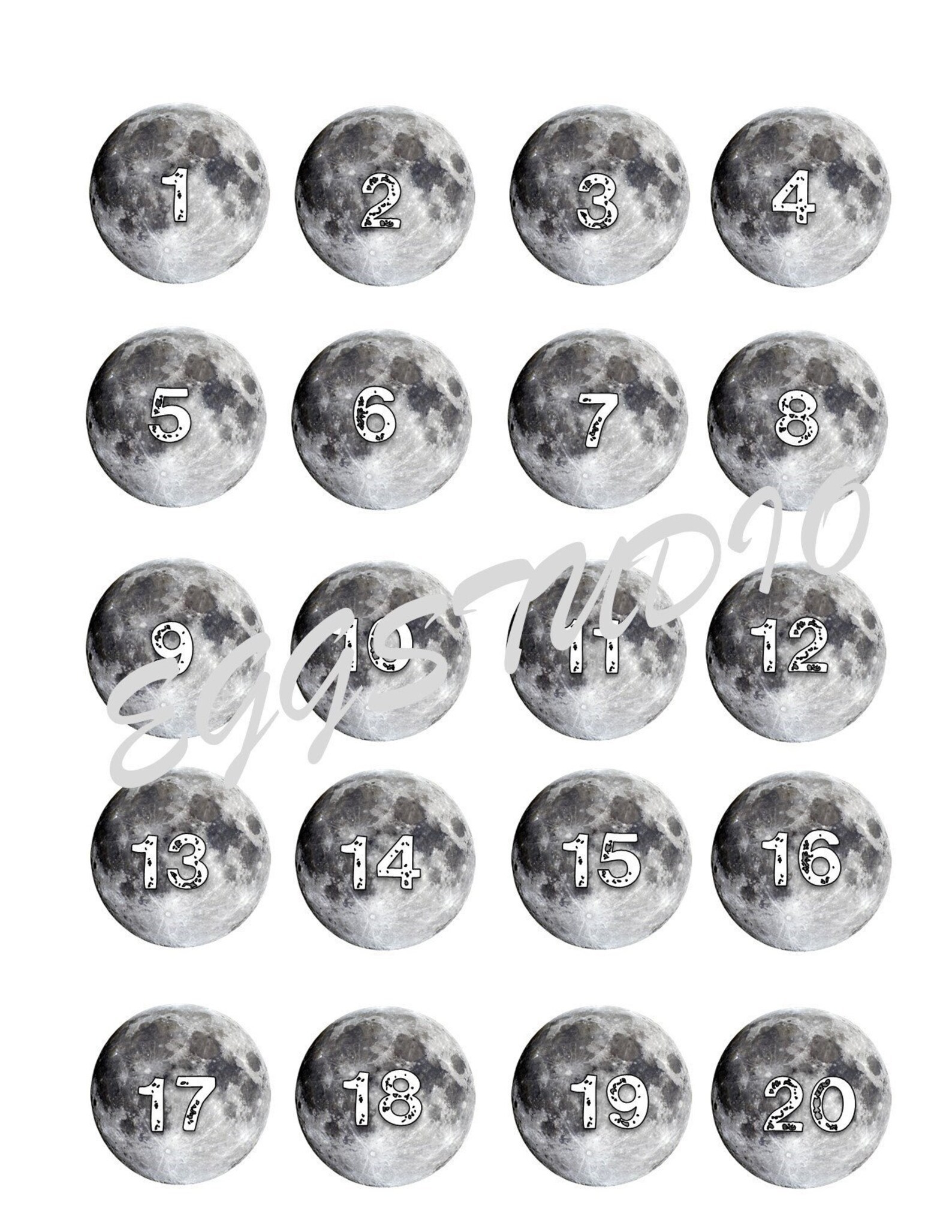 Printable Dates Day of the Week Numbers Calendar Dates Full - Etsy