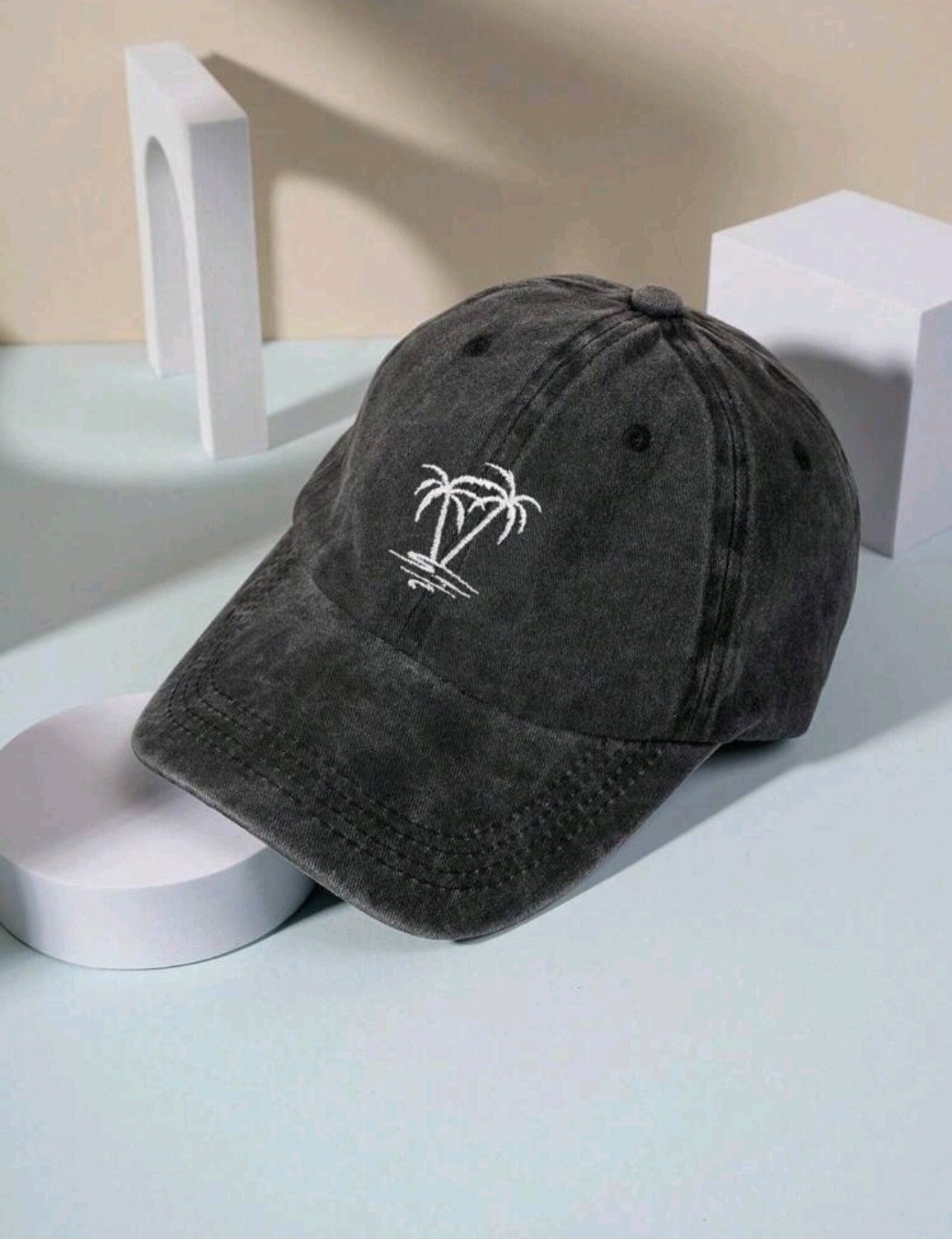 Custom Color Double Palm Tree Baseball Cap | Embroidered Summer Hat ...