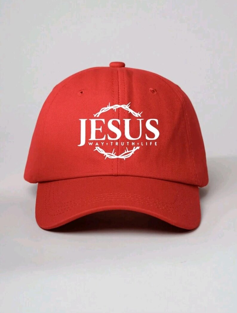 Jesus Way Truth Life Embroidered Baseball Hat, Christian Apparel - Etsy