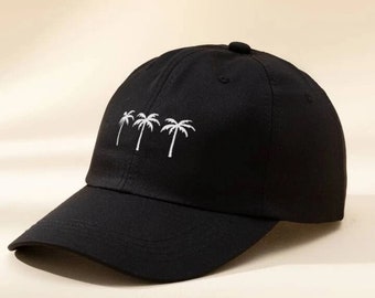 Custom Color Palm Tree Baseball Cap Embroidered Summer Hat Monogram ...